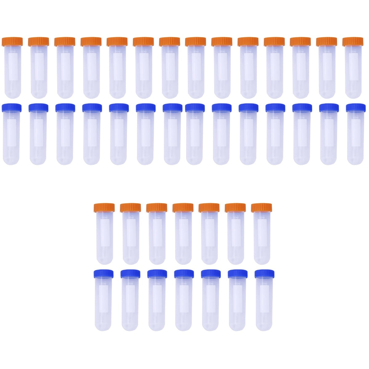 Raindrops 60 pcs Plastic Test Tubes with Caps Storage Containers ...