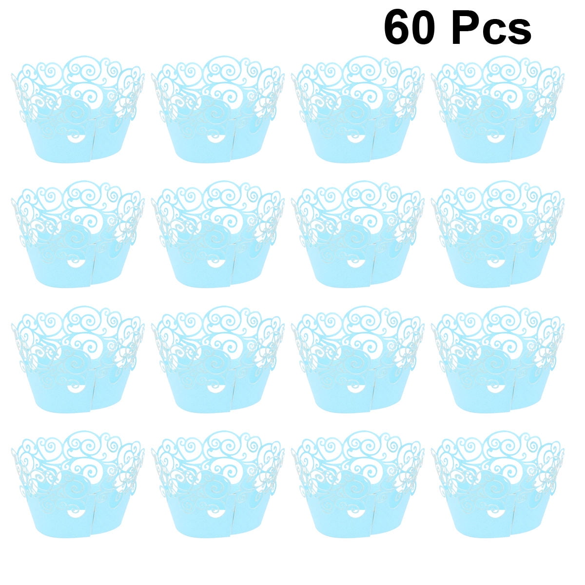 Raindrops 60pcs Cupcake Wrappers Cake Wrappers Hollow out Pattern High ...