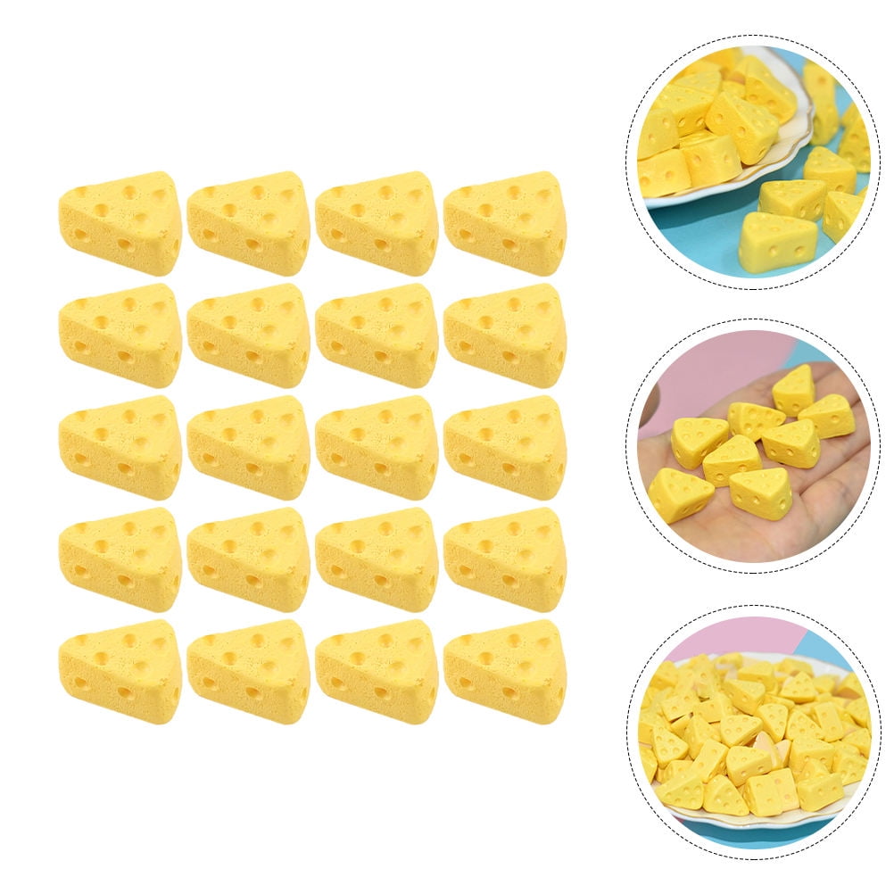 Raindrops 60pcs Mini Fake Cheese Artificial Food Models Miniature ...