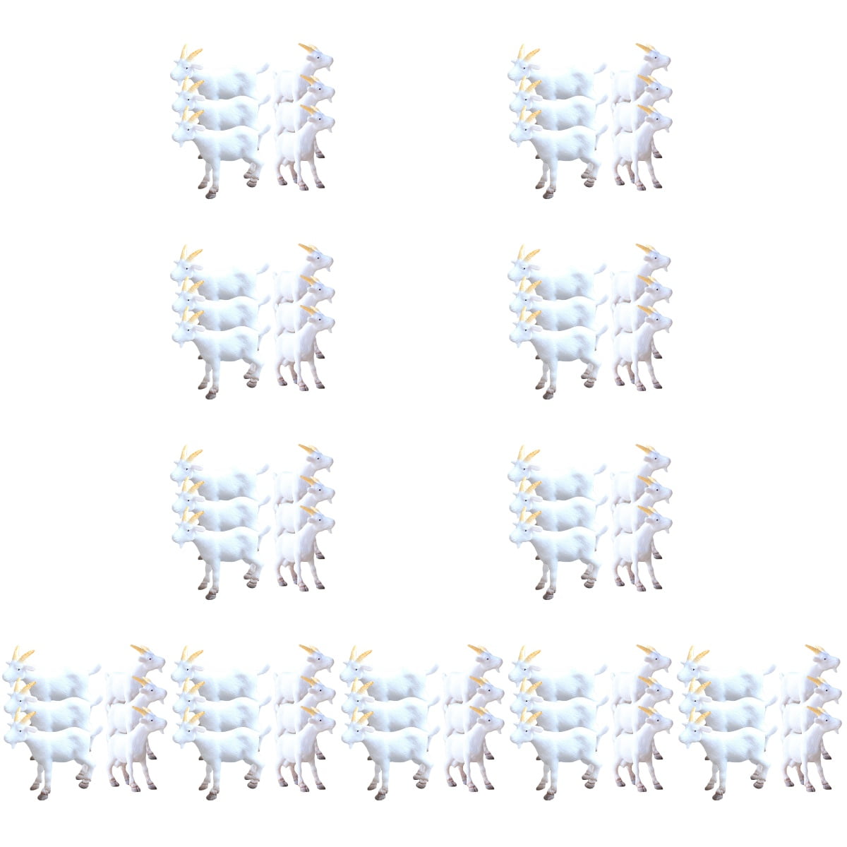 Raindrops 66 Pcs Goat Models Farmhouse Animal Models Cartoon Goat ...