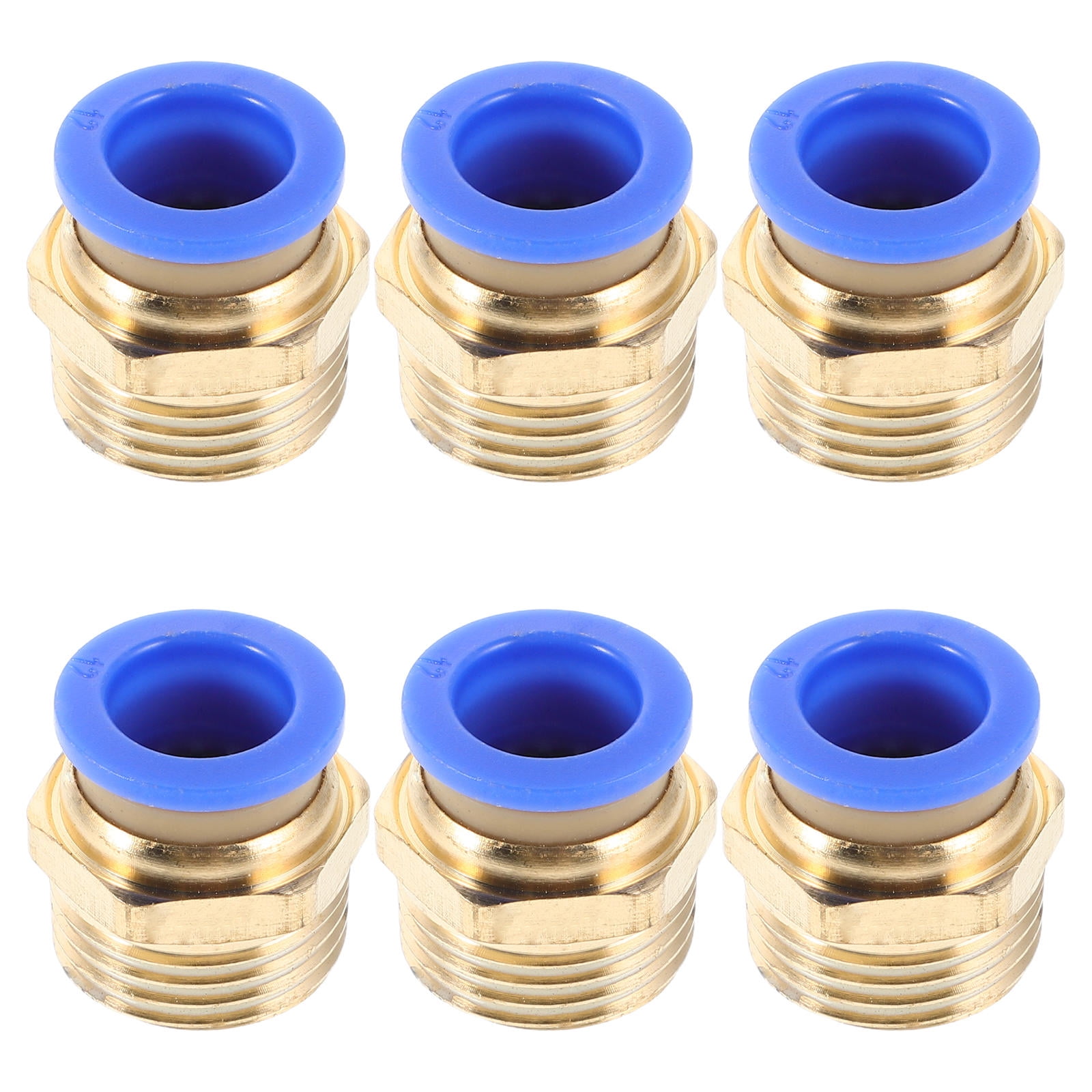 Raindrops 6PCS Air Hose Adapters Pneumatic Quick Connectors with Copper ...