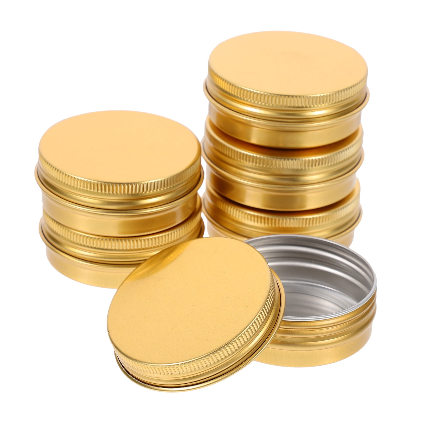 Raindrops Small Containers With Lids Cosmetics Candle Aluminium 6Pcs 2 ...