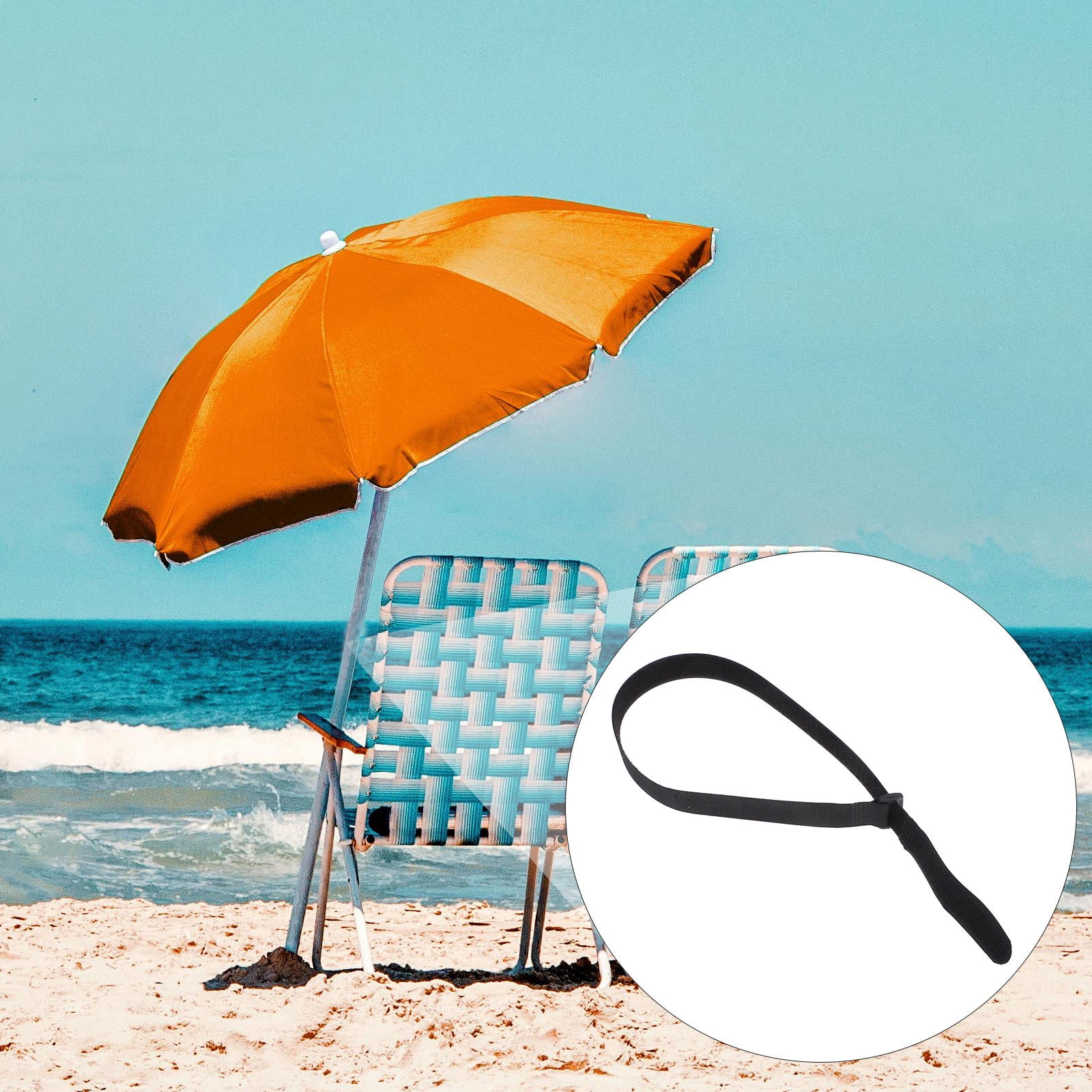Raindrops Patio Umbrella Tie Strap Black Anti-Wear Material for ...