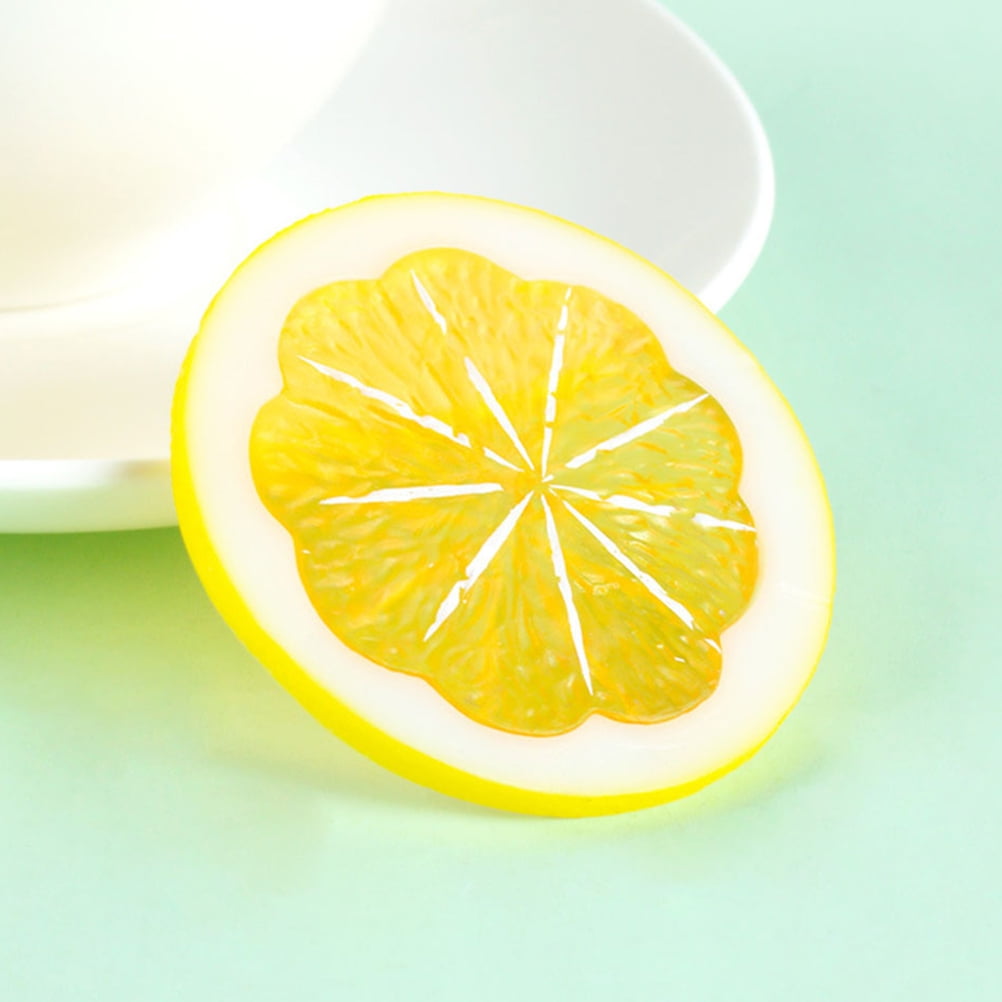 Raindrops Imitation Lemon Slice Photography Props Assorted Color 6Pcs ...