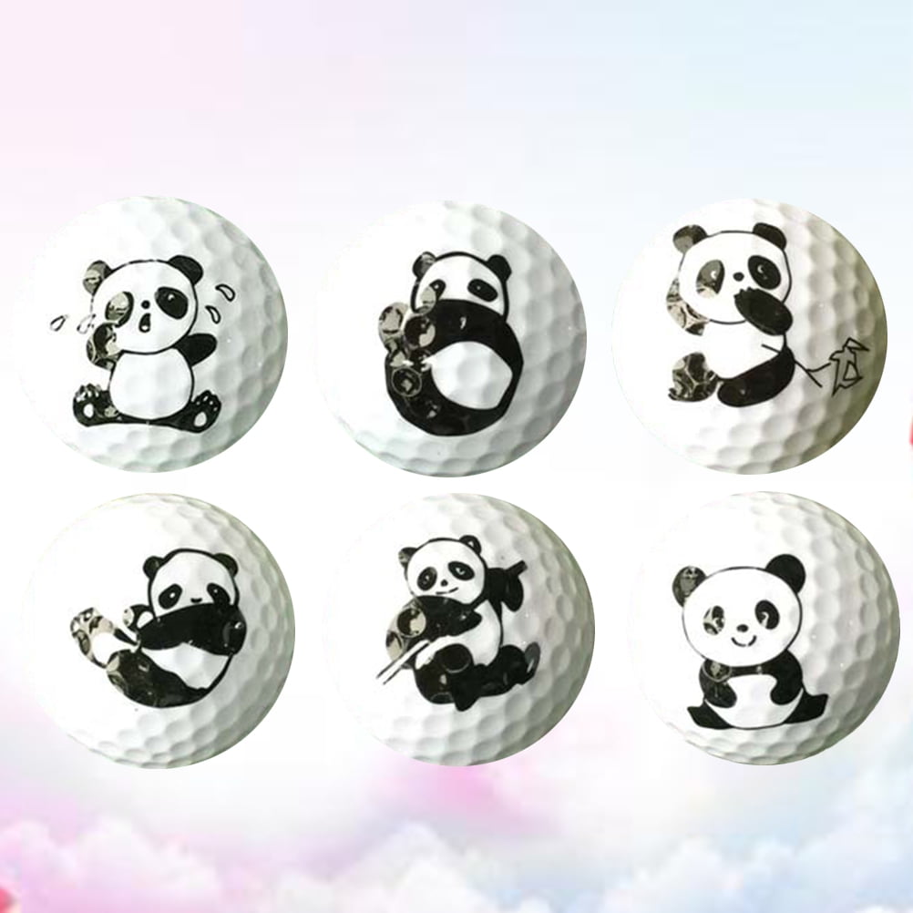 Raindrops 6Pcs Cartoon Panda Ball Golf Training Aid Assorted Color For ...