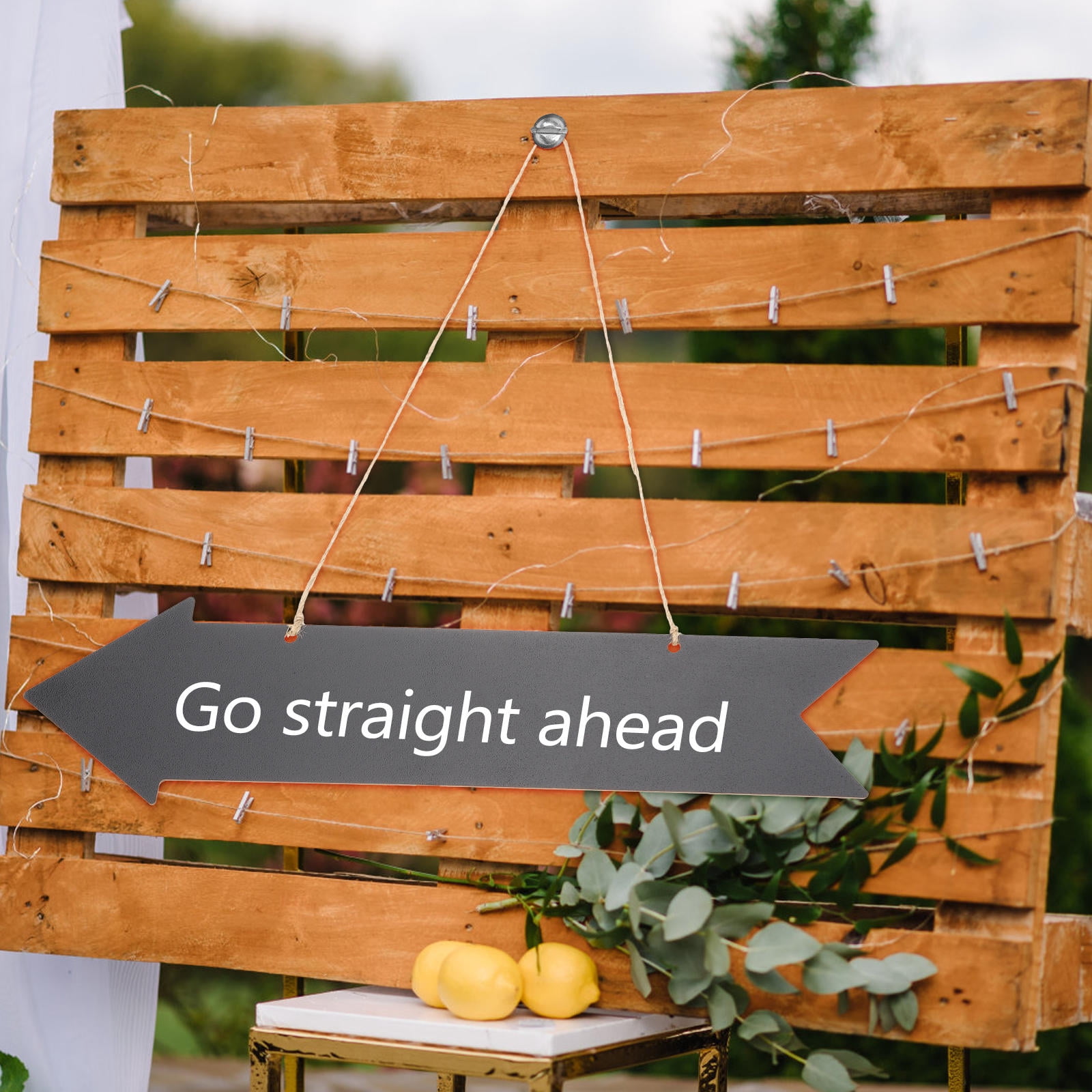 Raindrops small chalkboard message sign Direction Signs Black Wood 6Pcs ...