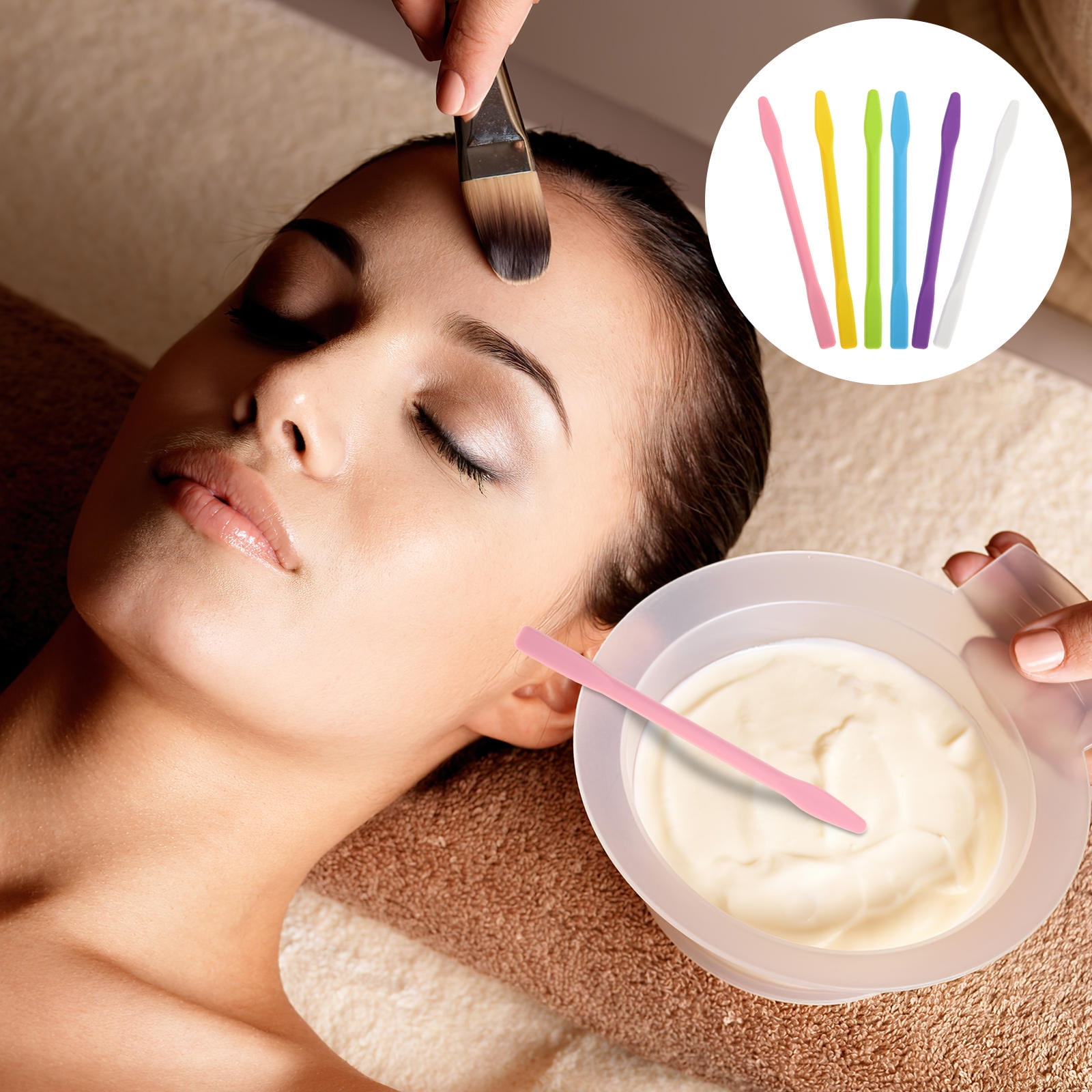 Raindrops 6Pcs Diy Mask Tool Silicone Mixing Rods Assorted Color For ...