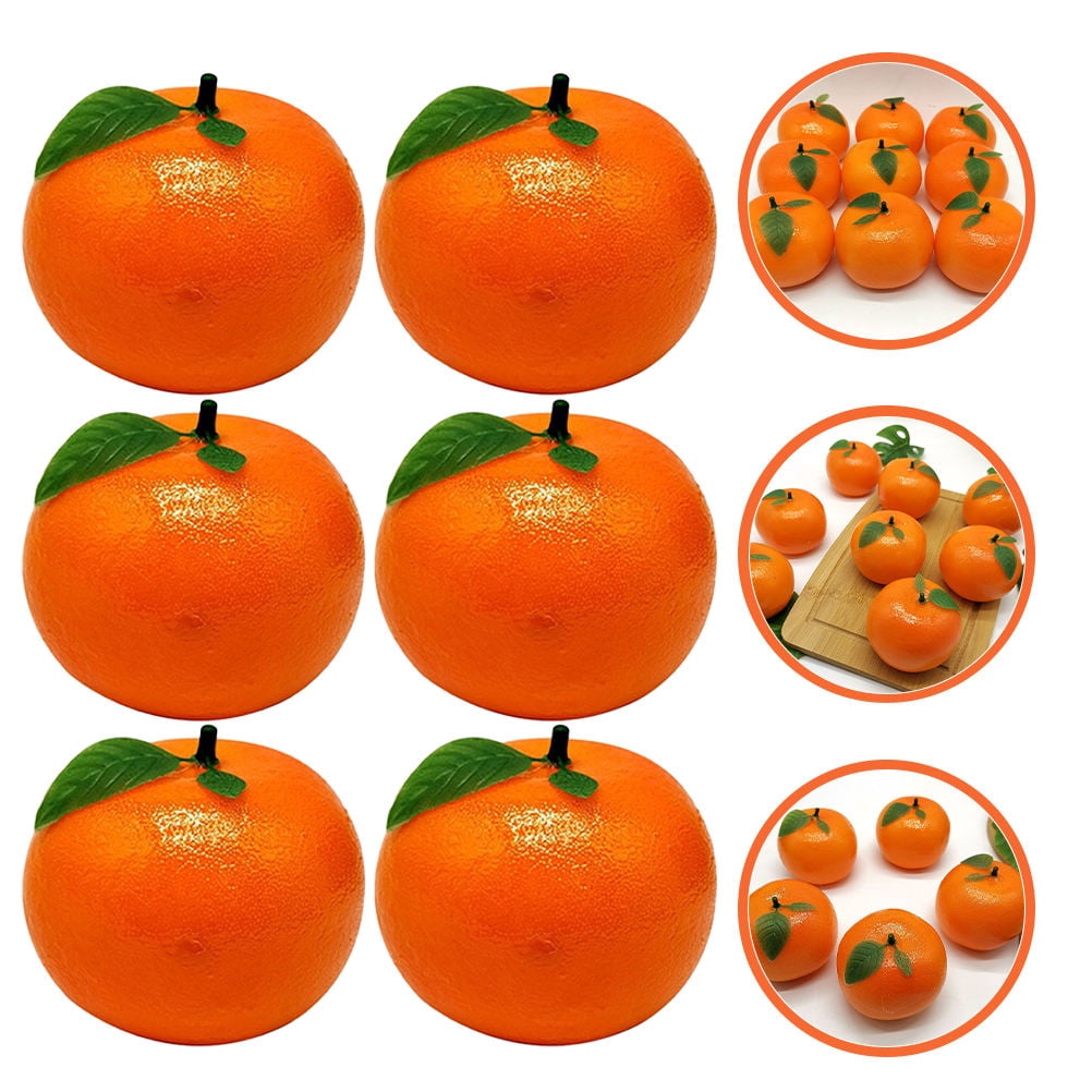 Raindrops Set of 6 Artificial Oranges for Market Display and Home Decor ...