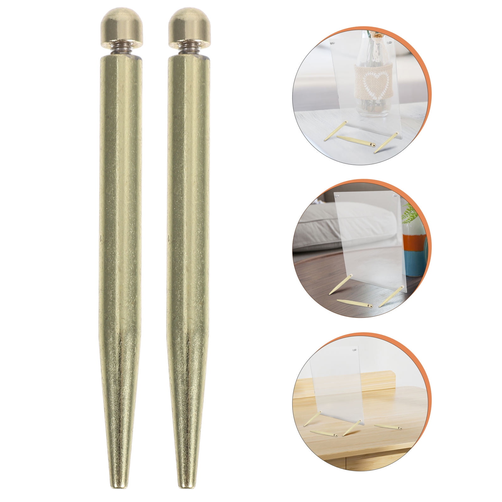 Raindrops 6Pcs Gold Photo Frame Back Stand Screws Acrylic Sign Standoff ...