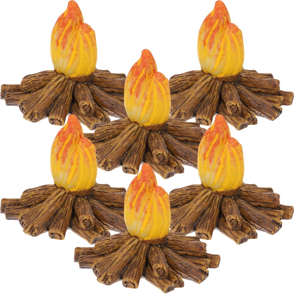 Raindrops 6 Pieces Mini Bonfire Decorations with Realistic Fire Shapes ...