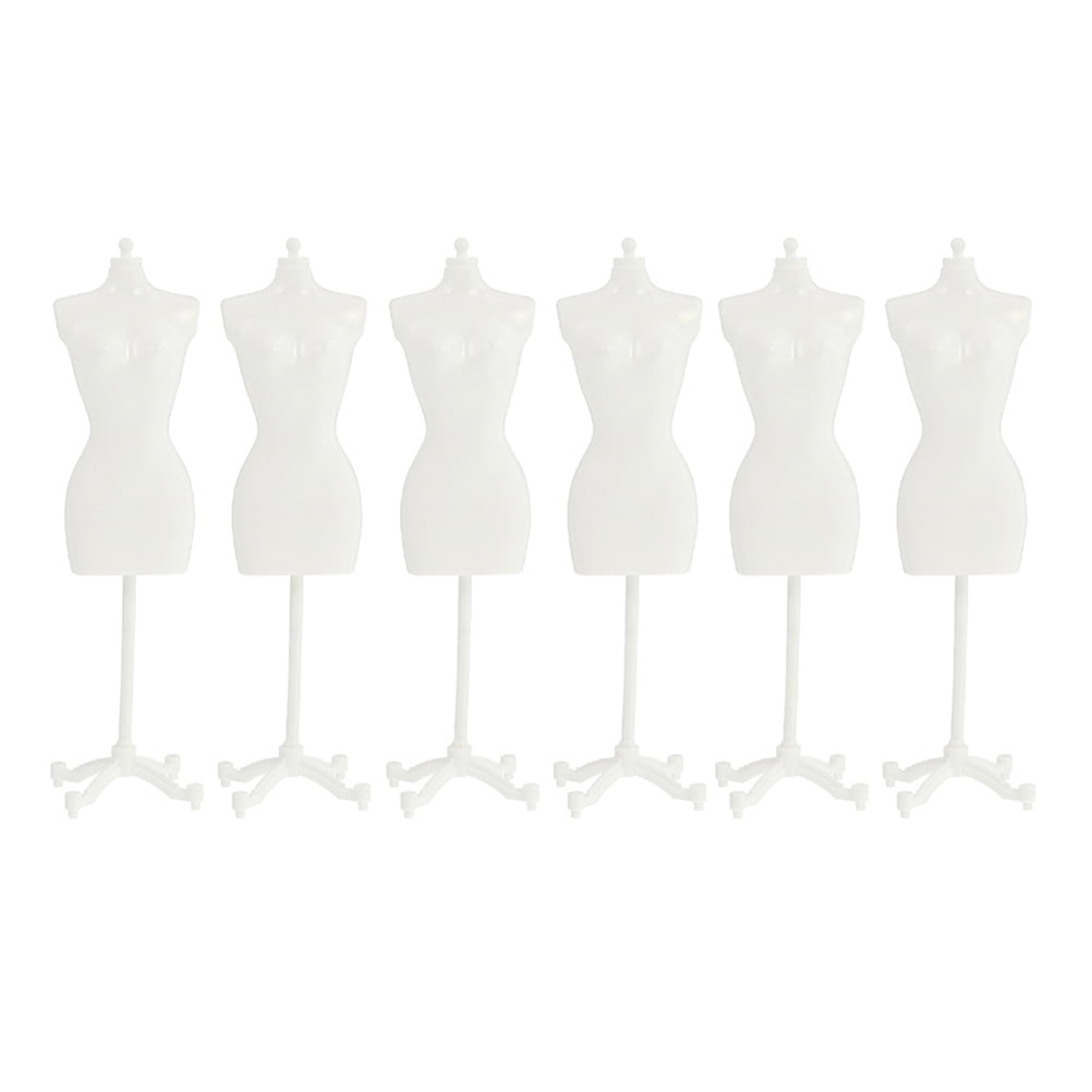 Raindrops Display Doll Dress Stands White Plastic 6 Pcs 8.3X2.2X2.2in ...