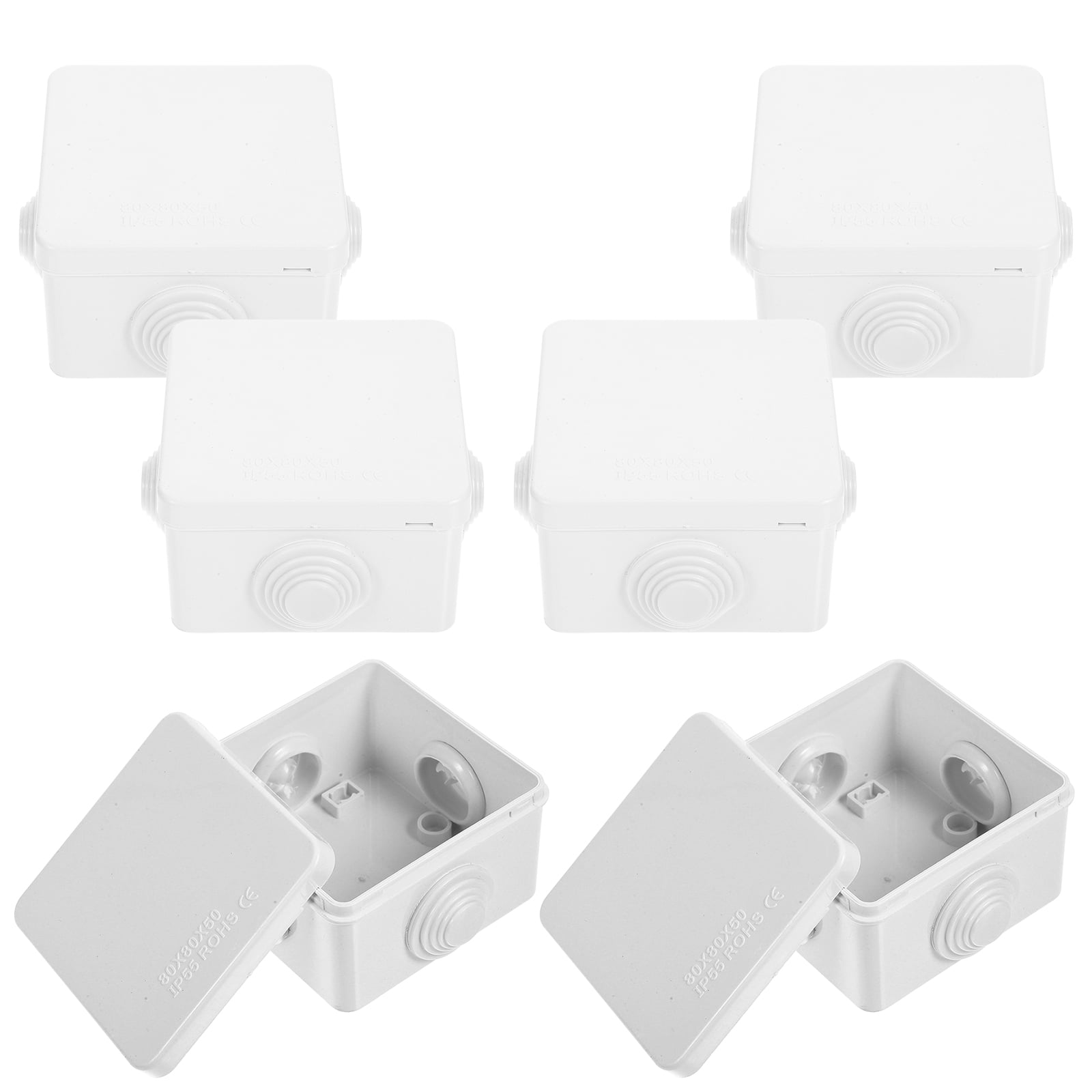 Raindrops 6Pcs Outdoor Electrical Junction Box Waterproof Project Box ...