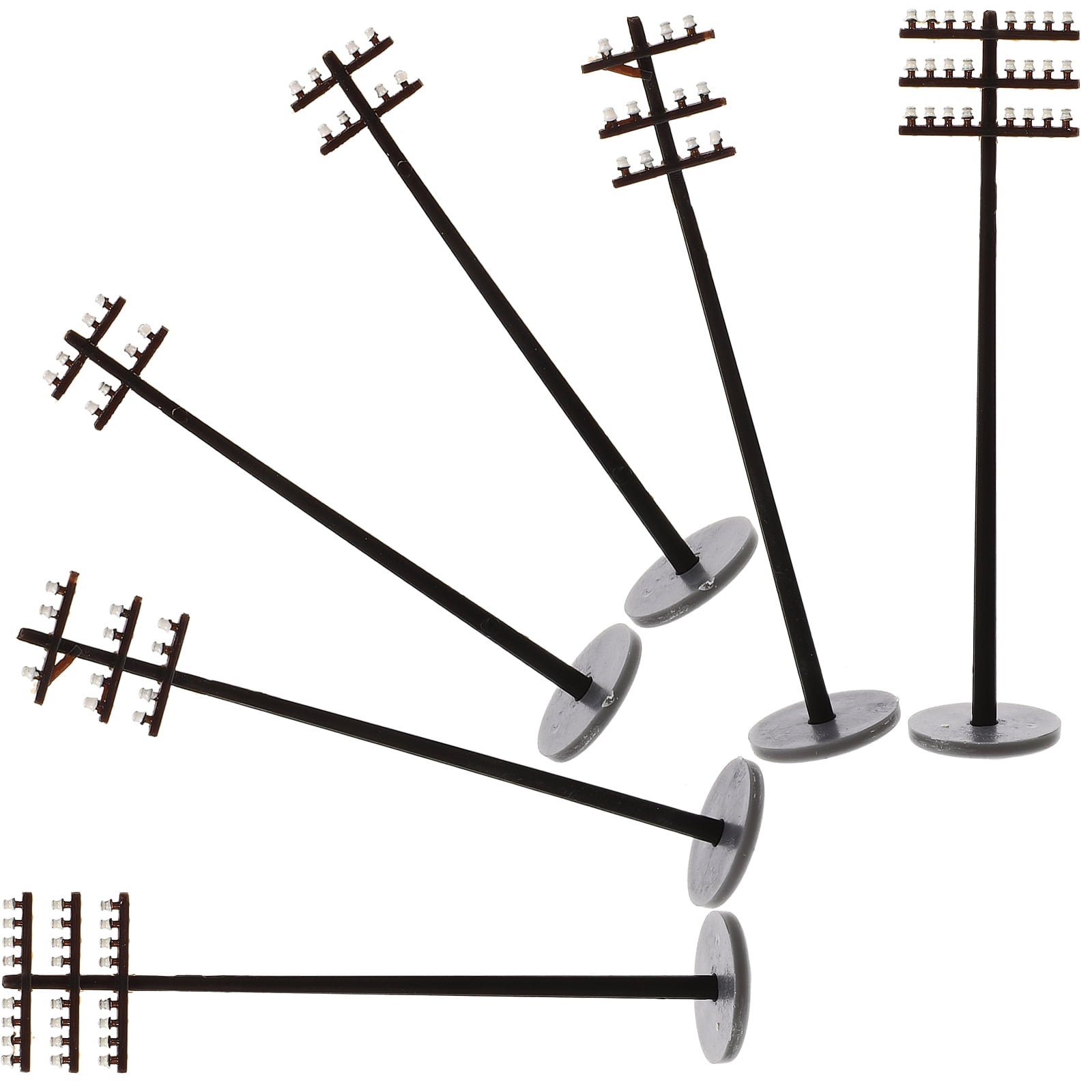 Raindrops 6Pcs Scenario Telegraph Pole Models for Car Decoration and ...