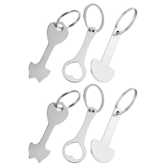 Raindrops 6Pcs Shopping Trolleys Tokens with Key Rings Trolley Token ...