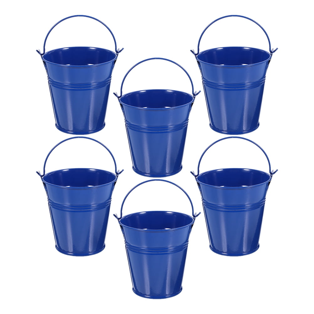 Raindrops 6Pcs Small Iron Flower Bucket Planter Flower Bucket Desktop ...