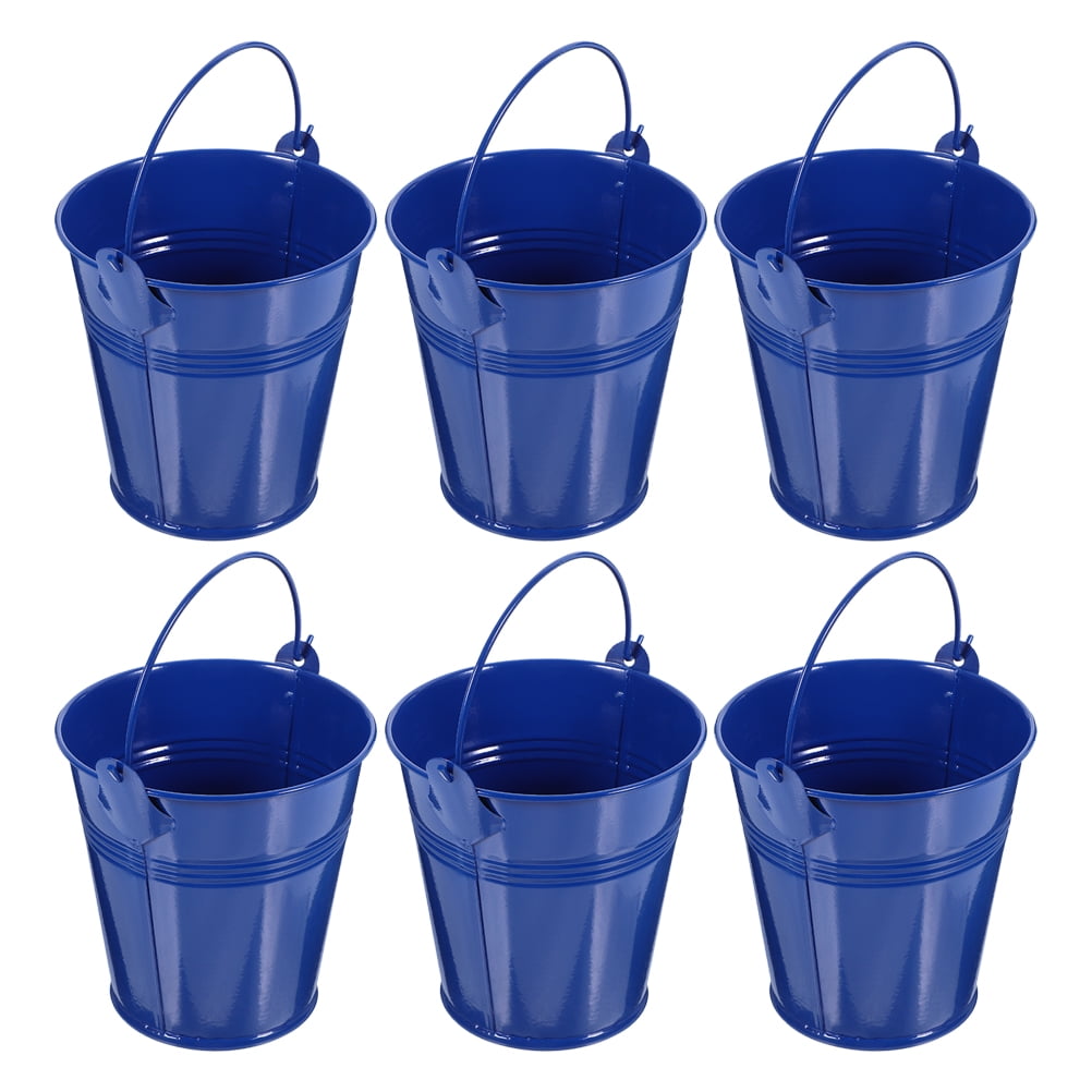 Raindrops 6Pcs Small Metal Buckets with Handles Iron Planters ...