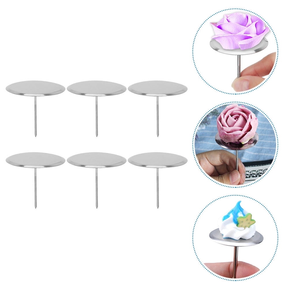 Raindrops Cake Icing Tips Cake Flower Needles Silver 6pcs - Walmart.com