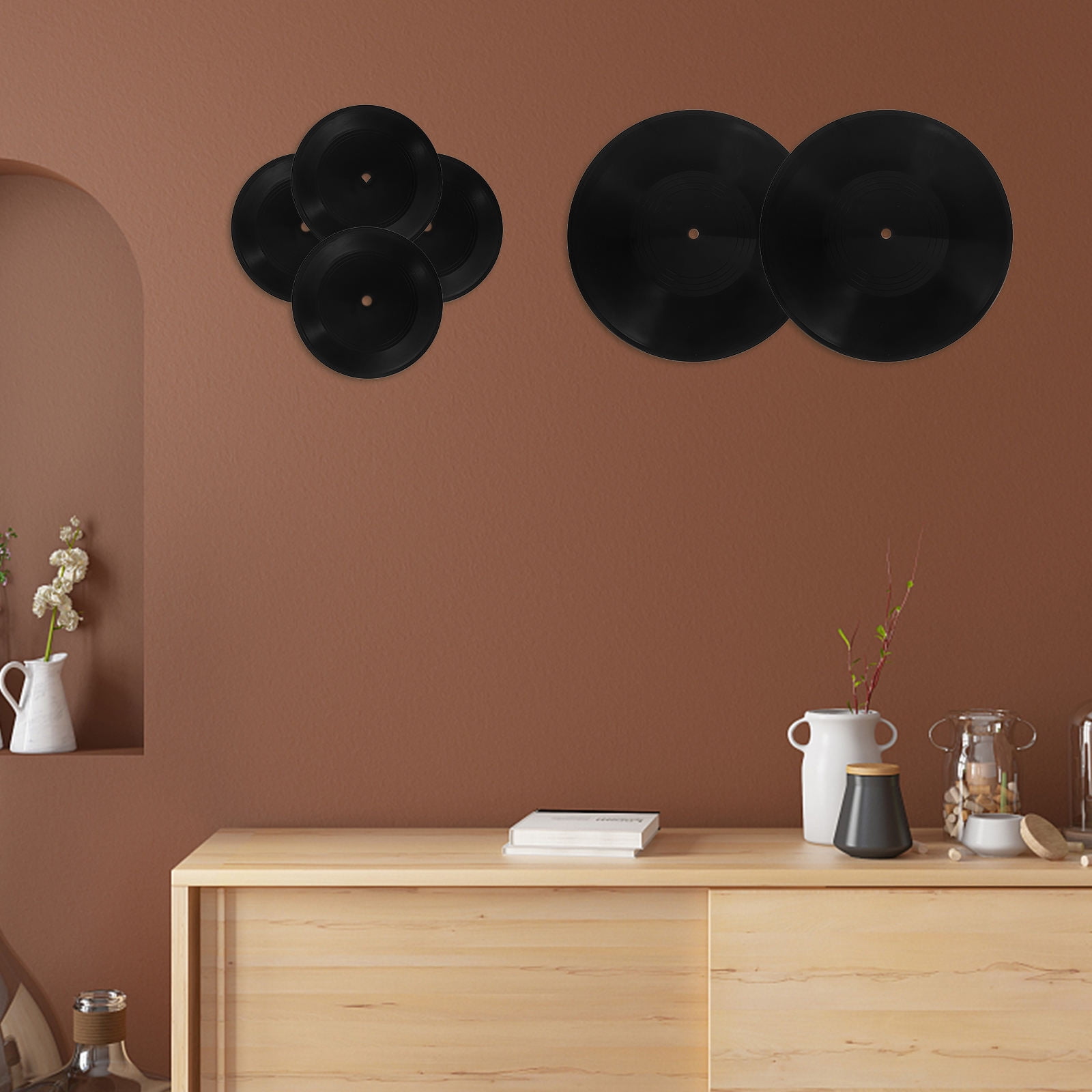 Raindrops 6Pcs Vintage Vinyl Record Wall Art for Music Room Decorations ...