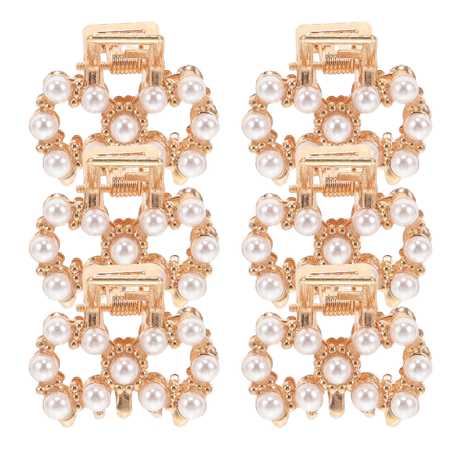 Raindrops 6Pcs White Pearl Clips Grip for Women Daily Life and Cooking ...