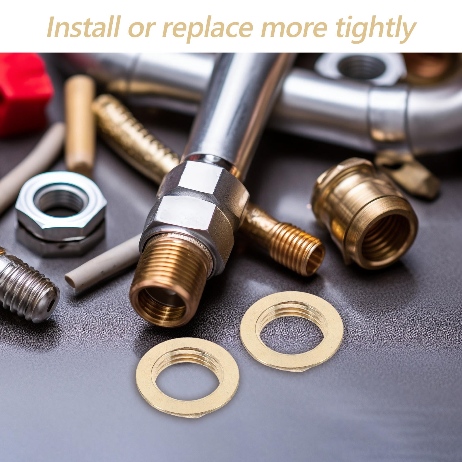 Raindrops 6pcs Brass Lock Nuts Pipe Fitting Fixing Nut Flanged Thin ...