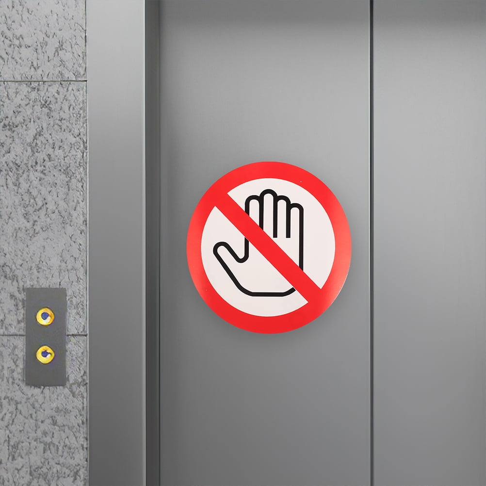 Raindrops 6pcs Do Not Touch Stickers Don't Touch Warning Signs Labels ...