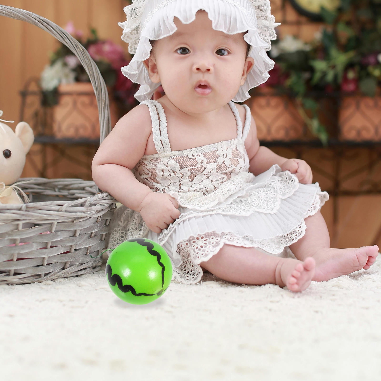 Raindrops 6pcs Faux Miniature Watermelons Realistic Fruit Models For ...