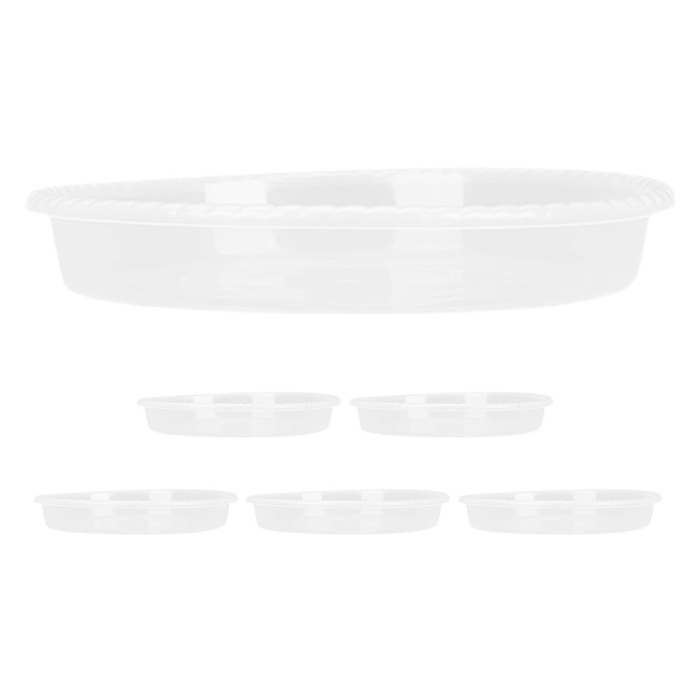 Raindrops 6pcs Garden Plant Pot Water Catcher Tray Clear Plastic Round ...