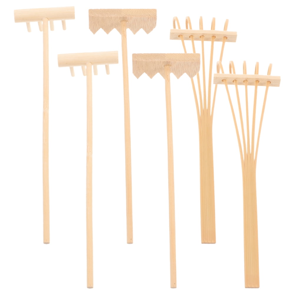 Raindrops 6pcs Garden Sandbox Tools Miniature Desktop Rakes Decorations ...