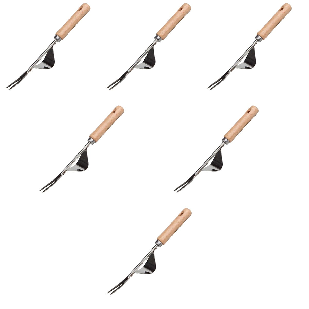 Raindrops 6pcs Garden Weeding Fork Puller Stainless Manual Puller Hand ...