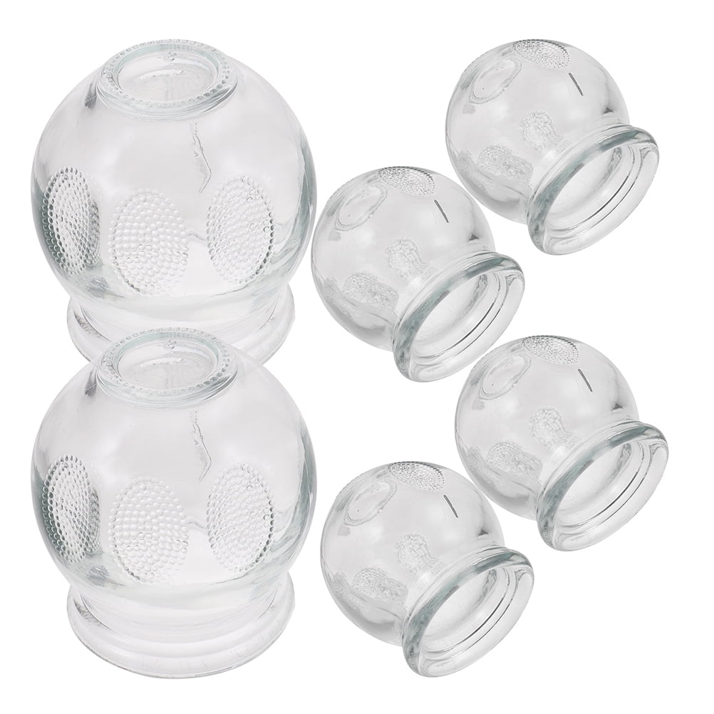 Raindrops 6pcs Glass Cupping Set For Body And Facial Cupping Cups Clear ...