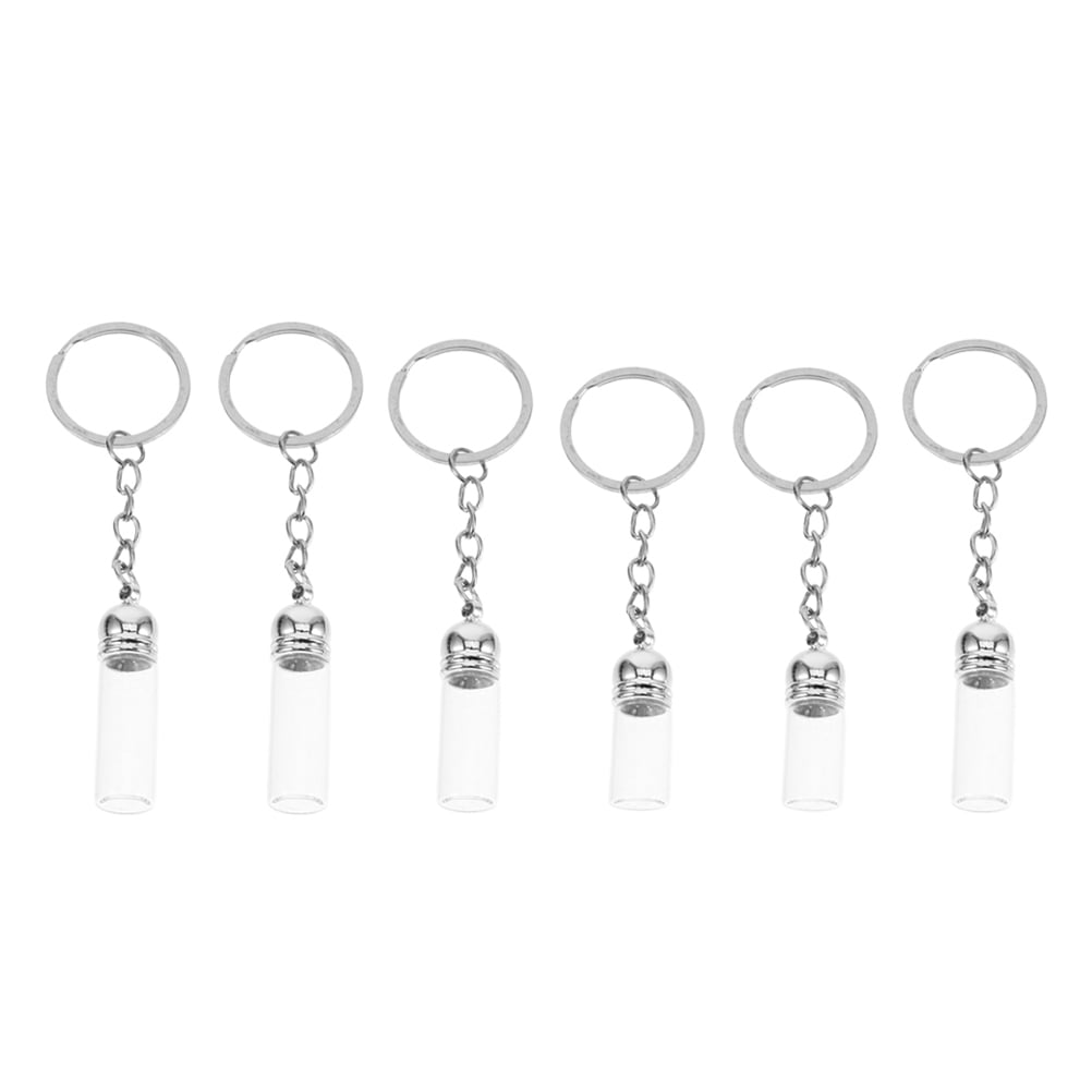 Raindrops 6pcs Glass Vial Charms Glass Oil Bottle Glass Vial Pendant ...