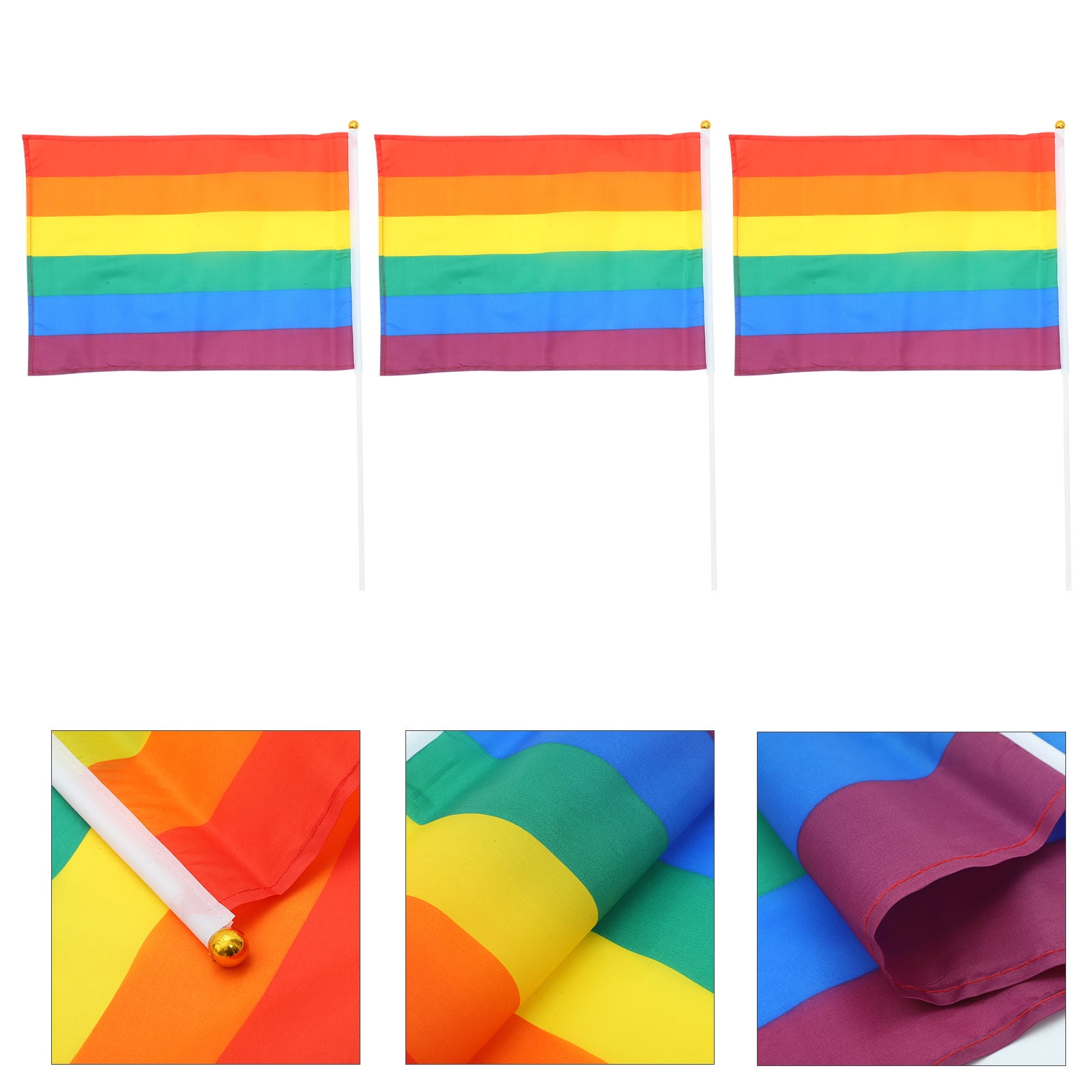 Raindrops 6pcs Handheld Pride Flags Small Pride Flag Decorations Pride ...
