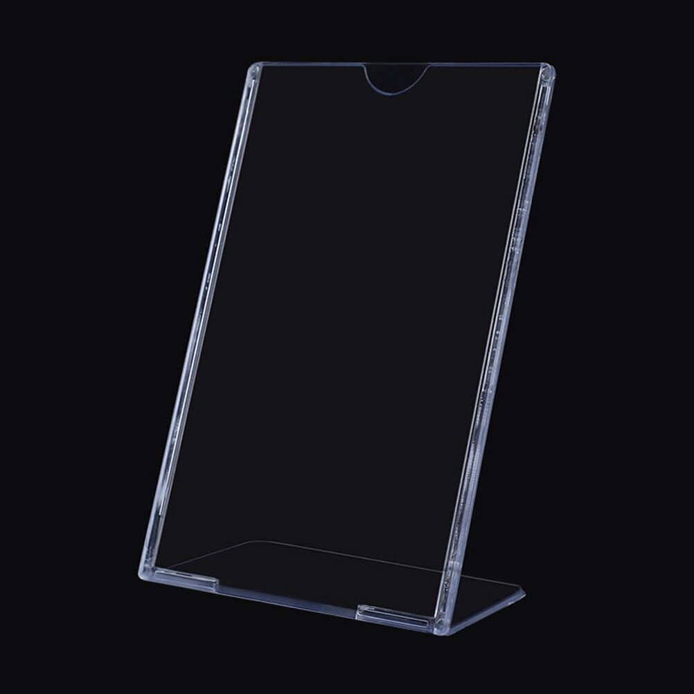 SHINYPASING Marketing Sign Stand L Shape Slanted Sign Holders ...