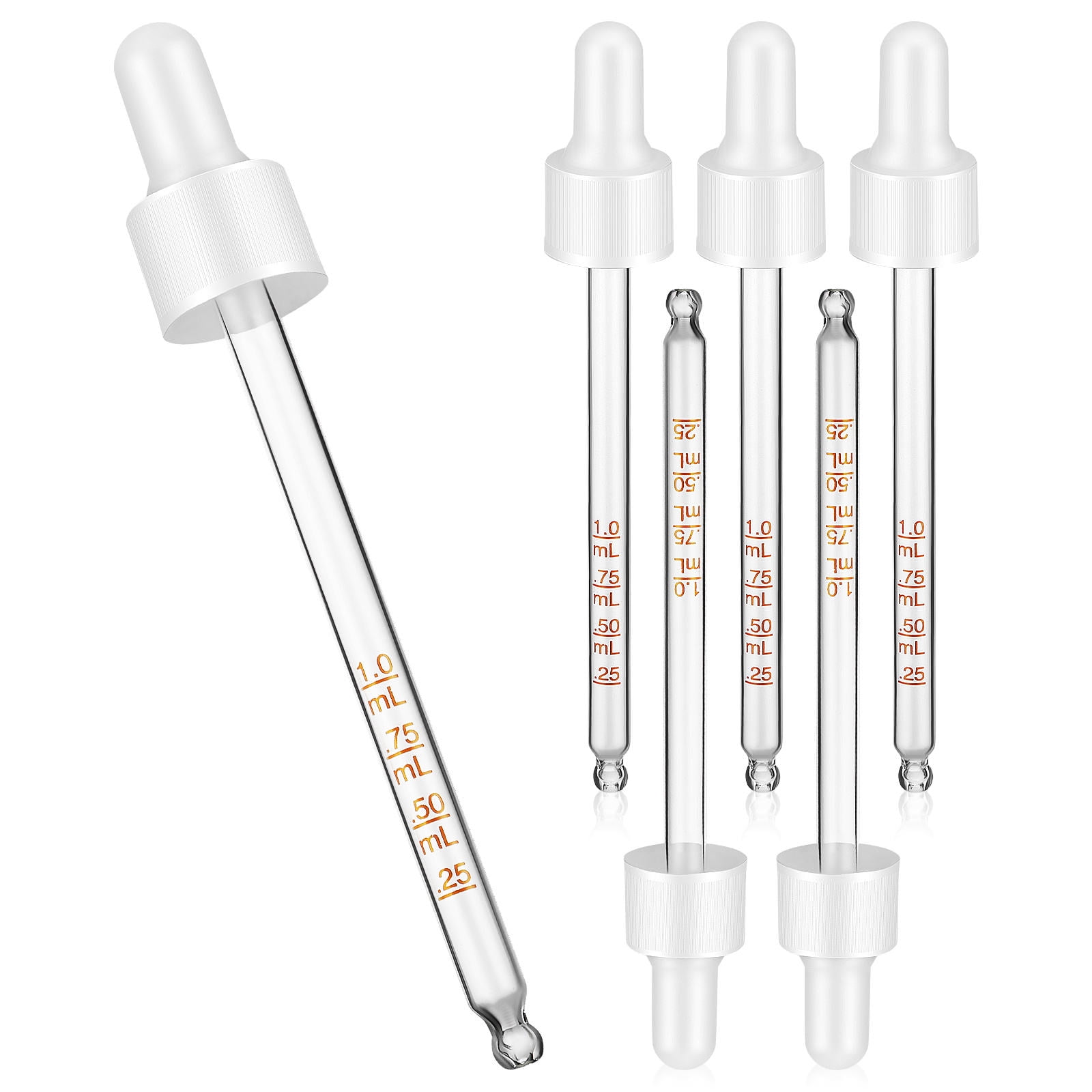 Raindrops 6pcs Liquid Droppers Calibrated Pipette Glass Transfer ...