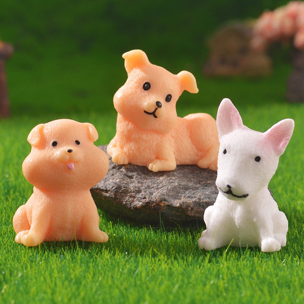 Raindrops 6pcs Mini Resin Dog Figurines Tiny Dog Statues Miniature ...