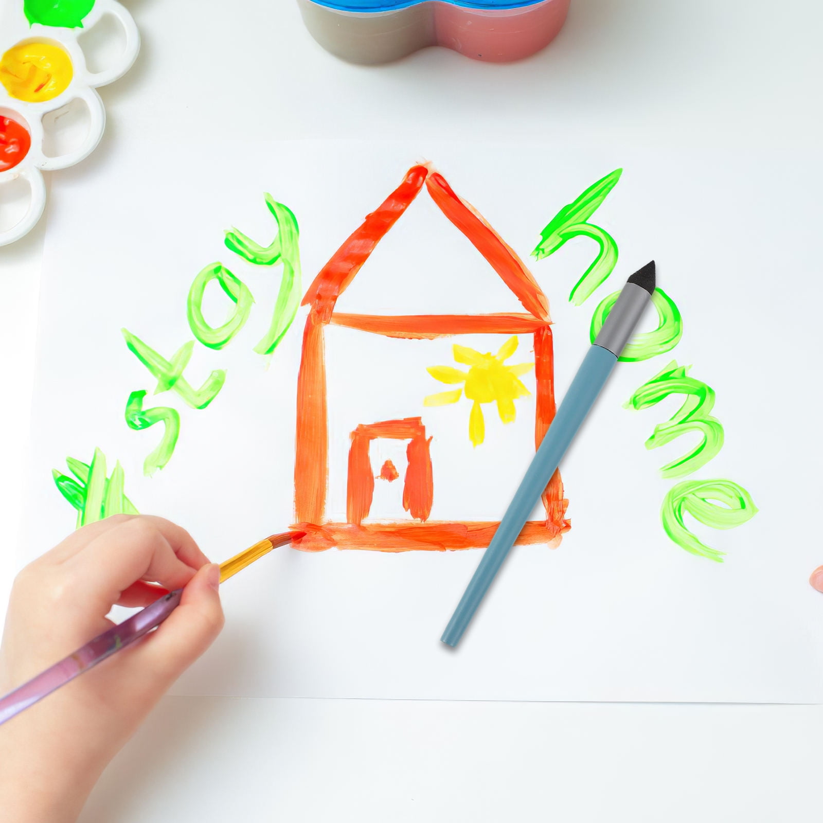 Raindrops 6pcs Oil Pastel Blending Sponge Pen And Blending Stump Set ...