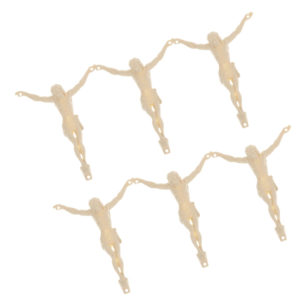 Raindrops 6pcs Plastic Jesus Figurine Small Jesus Statue Model Mini ...