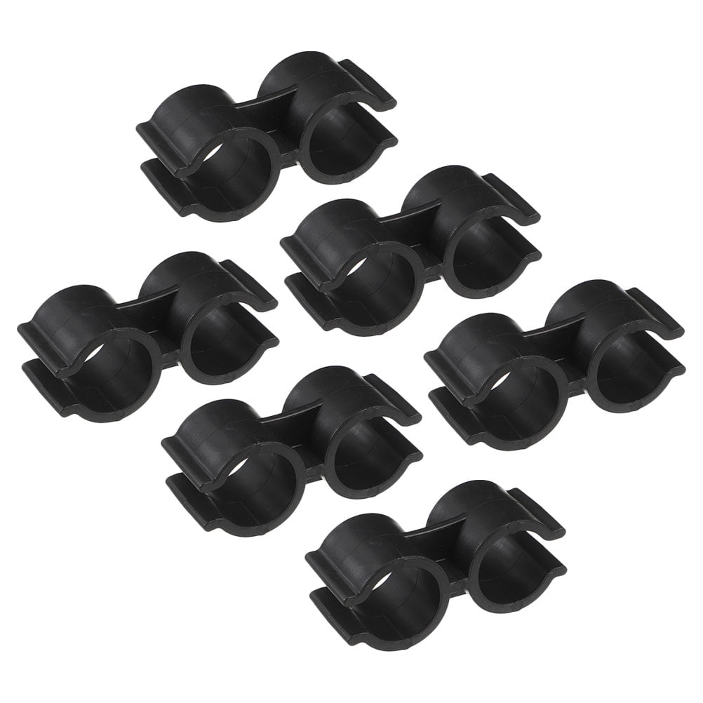Raindrops 6pcs Plastic Pipe Clips Double Pipe Clamps Double Hose Clamp ...