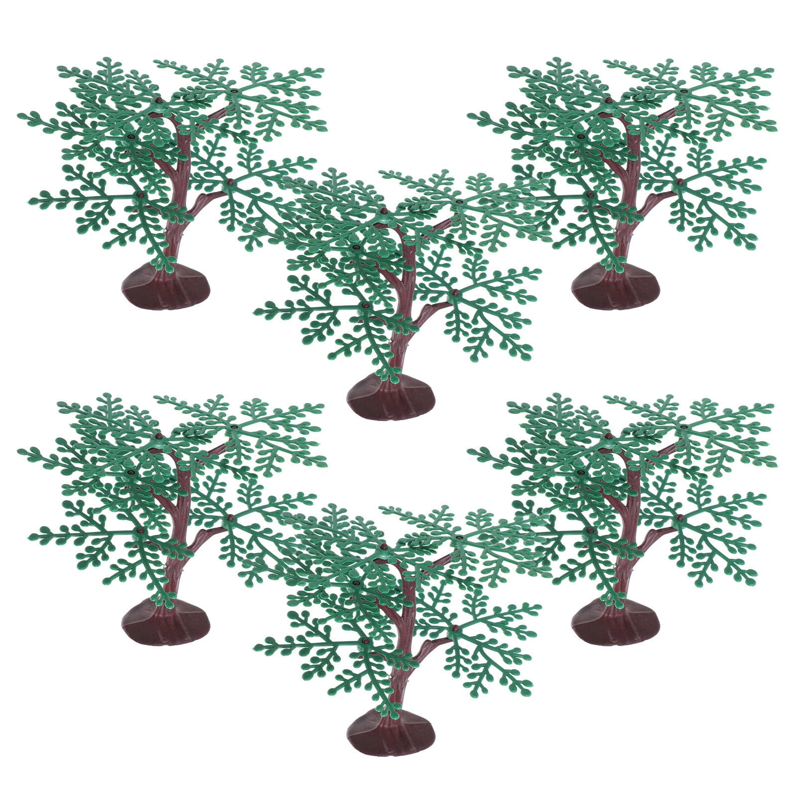Raindrops 6pcs Plastic Removable Model Train Trees Model for DIY Train ...