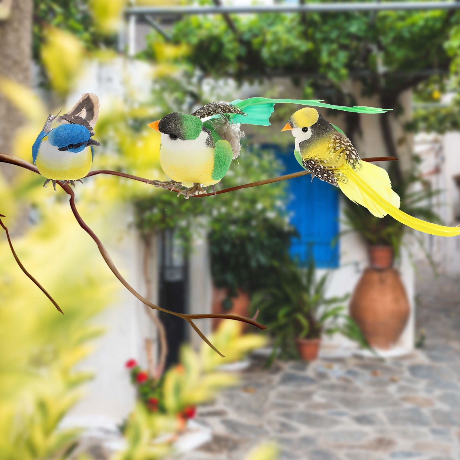 Raindrops 6pcs Portable Small Birds Models Realistic Bird Figurines ...