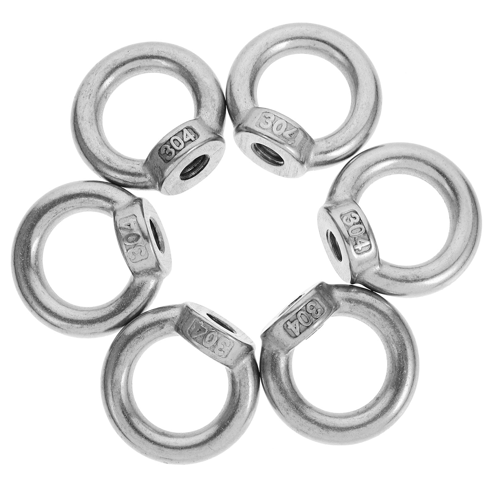 Raindrops 6pcs Ring Nut Tie Down Ring Threaded Ring Nut Stainless Steel ...