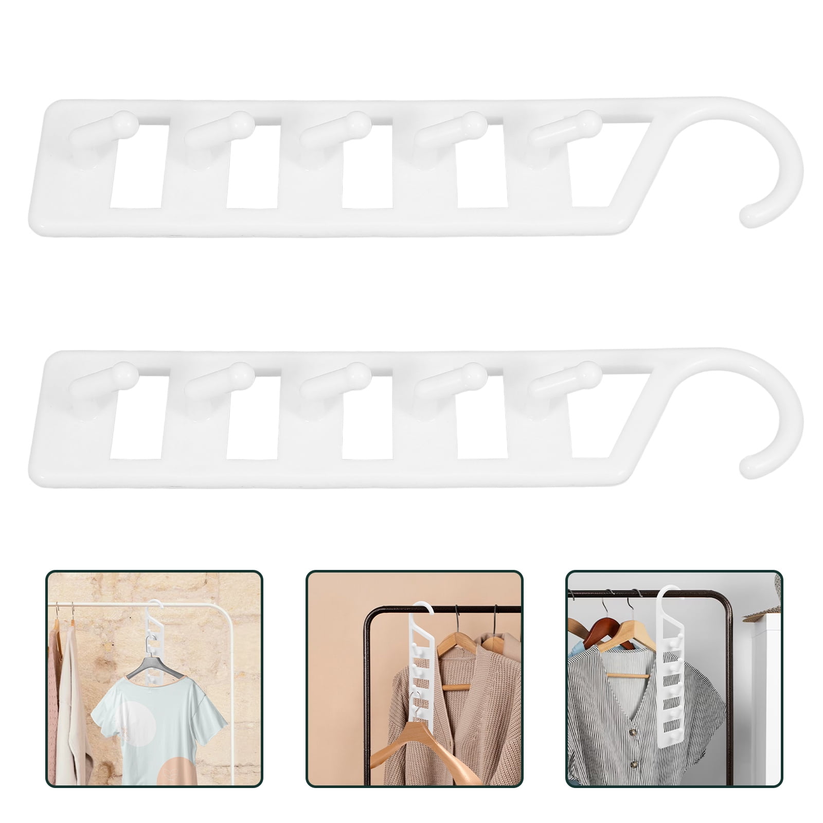 Raindrops 6pcs Space Saving Multi Hangers For Closet Organizers Heavy ...
