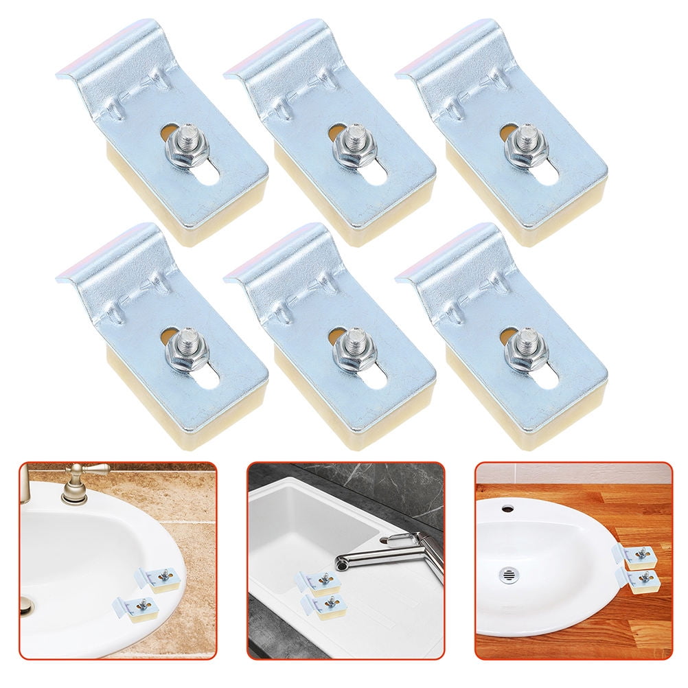 Raindrops 6pcs Undermount Bathroom Sink Sink Clips Kit Basin Attachment ...
