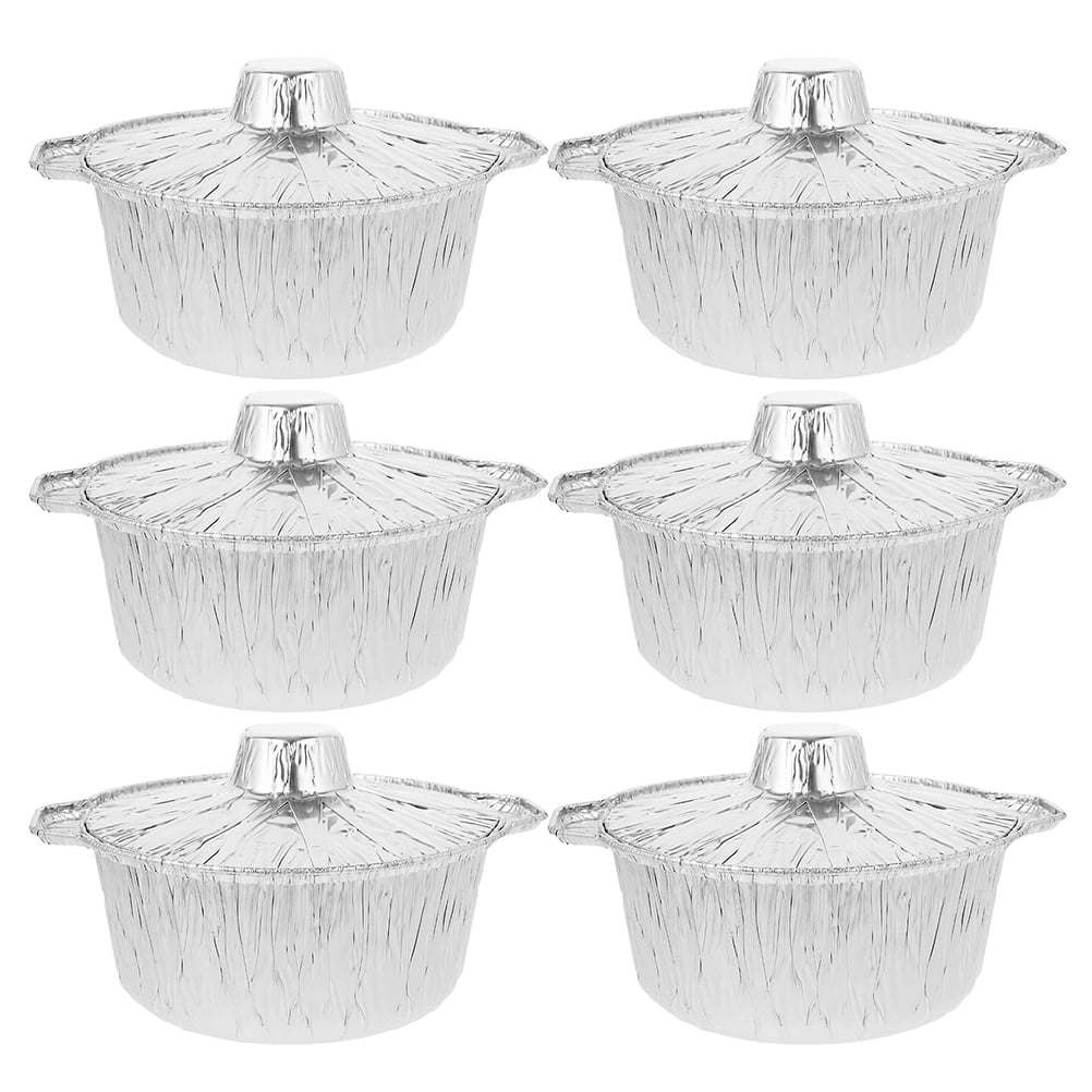 Raindrops 6pcs Versatile Disposable Tinfoil Pots Grilling Pots Baking ...