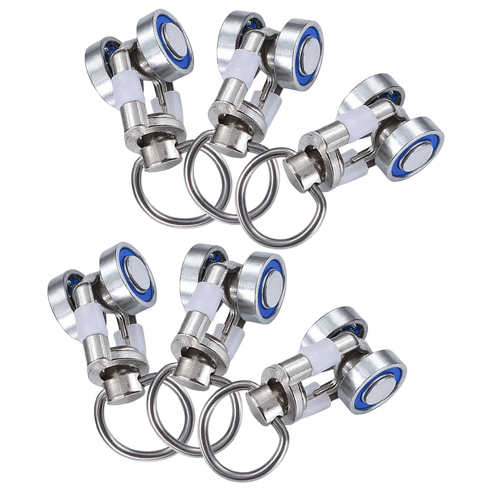 6pcs Metal Curtain Rollers Flexible Mute Glider Pulleys Slide Window ...