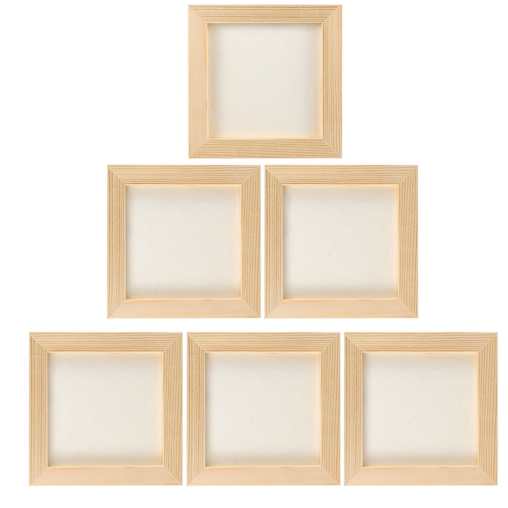 Raindrops 6pcs Wood Panel Canvas Board Blank Framed Wood Unfinished ...