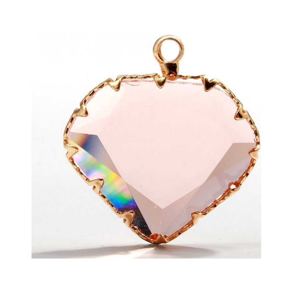 Raindrops 7 Pcs Crystal Glass Pendant Heart Necklace Jewelry Colorful ...