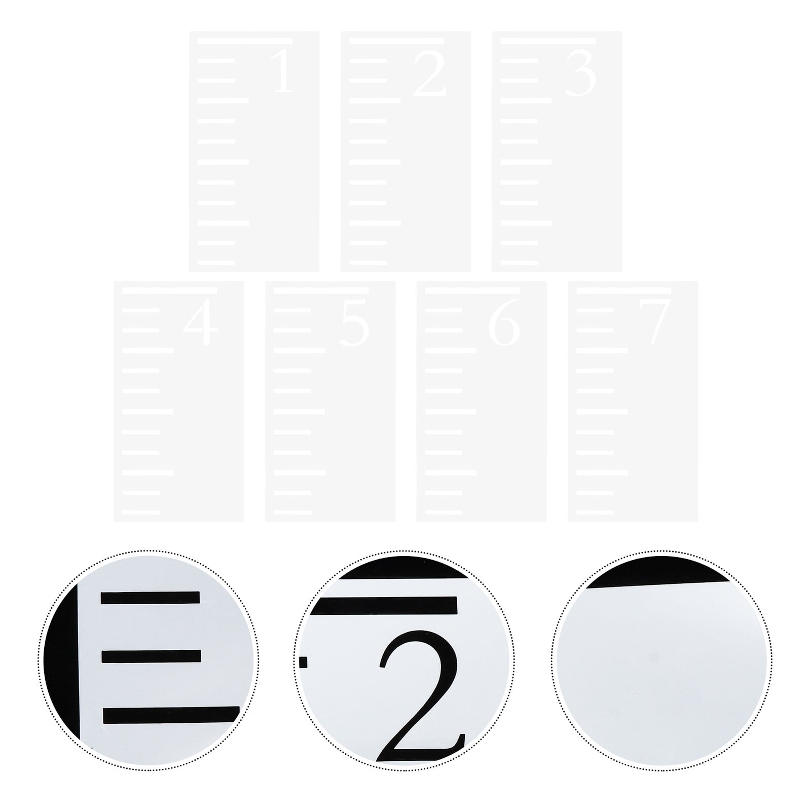 Raindrops 7 Pcs Height Measuring Ruler Kid Room Kids Wall Decor Child ...