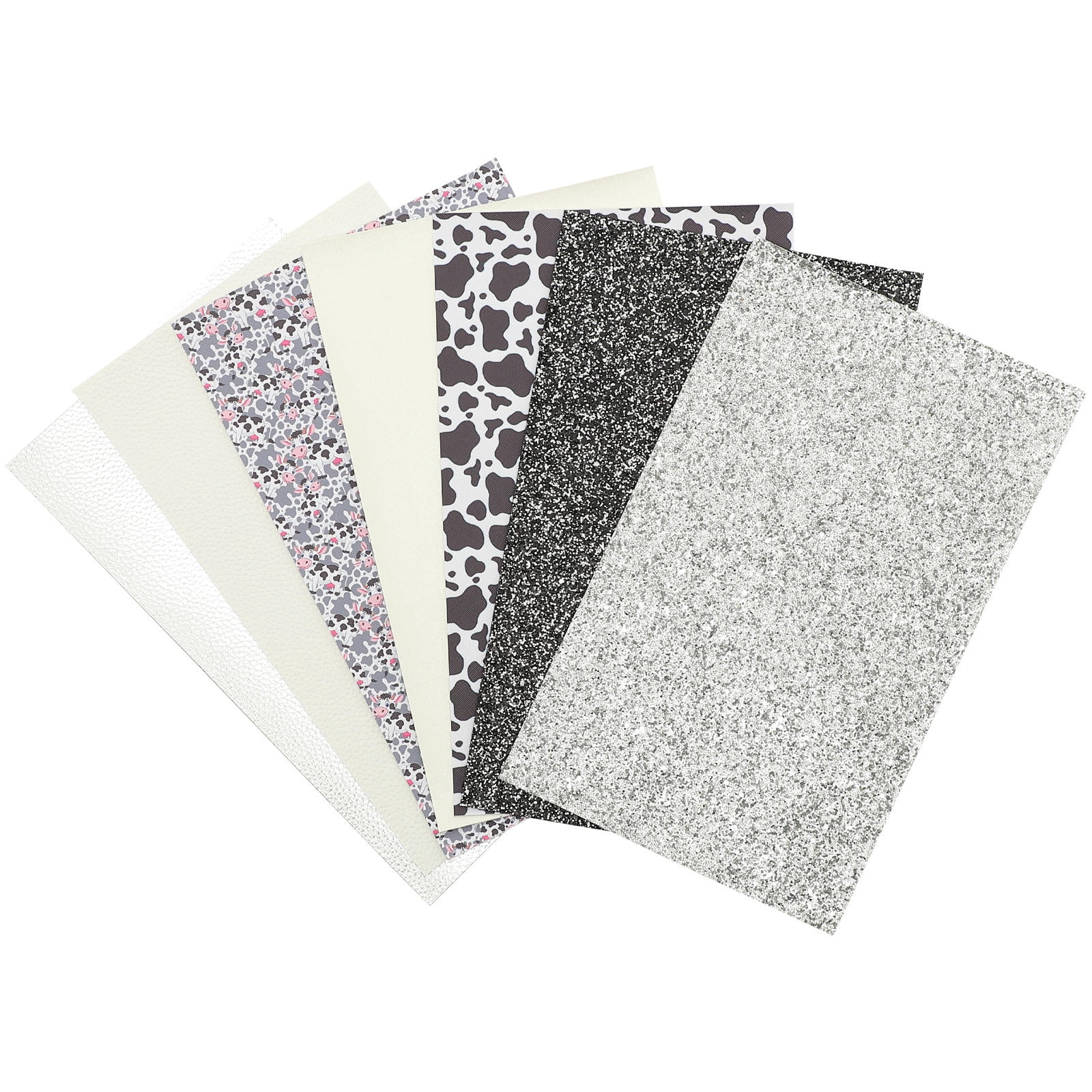 Raindrops 7 Sheets Leather Sheet Crafts Making Cow Pattern Leather ...