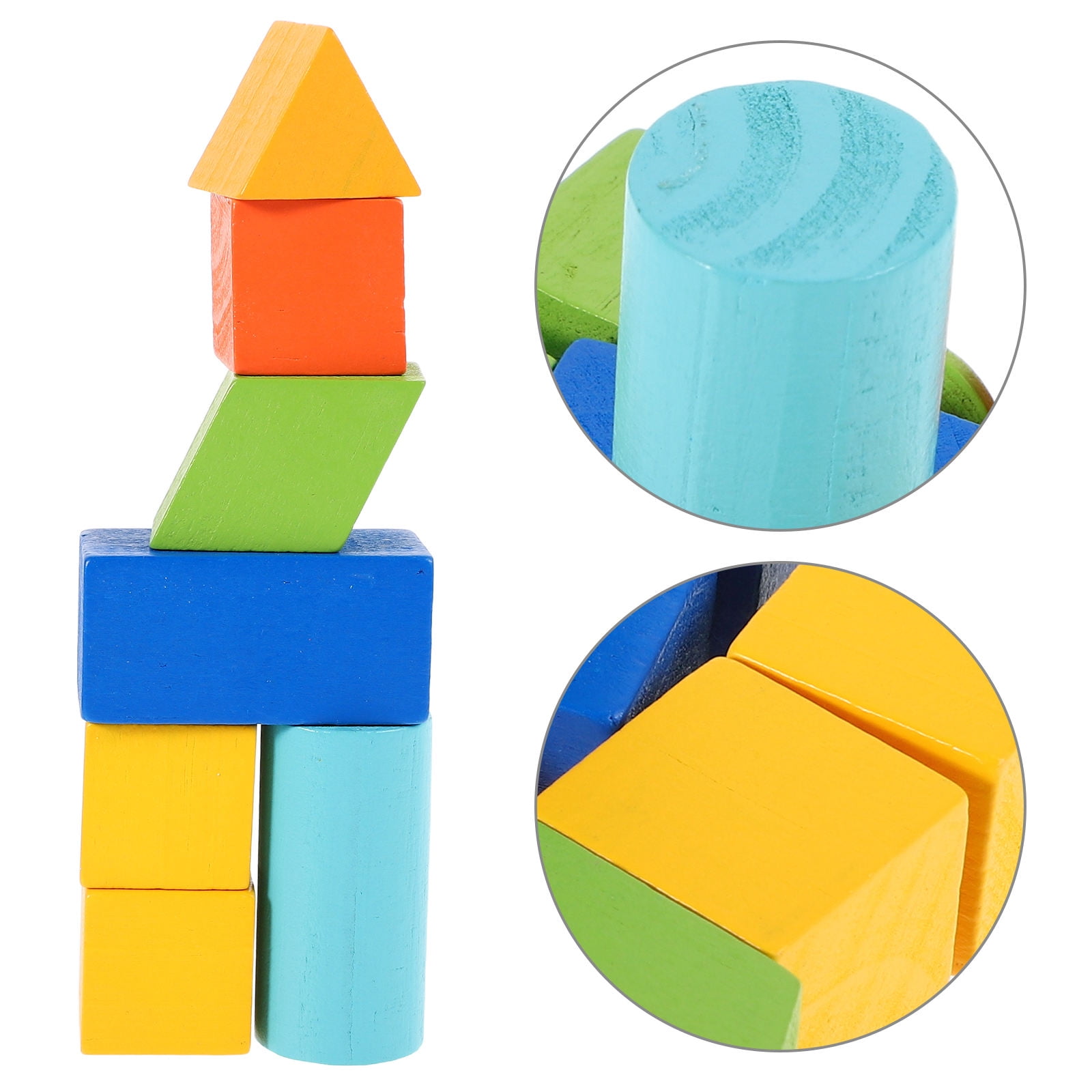 Raindrops 70pcs Wood Geometric Solids Mini 3d Shapes For Teaching ...